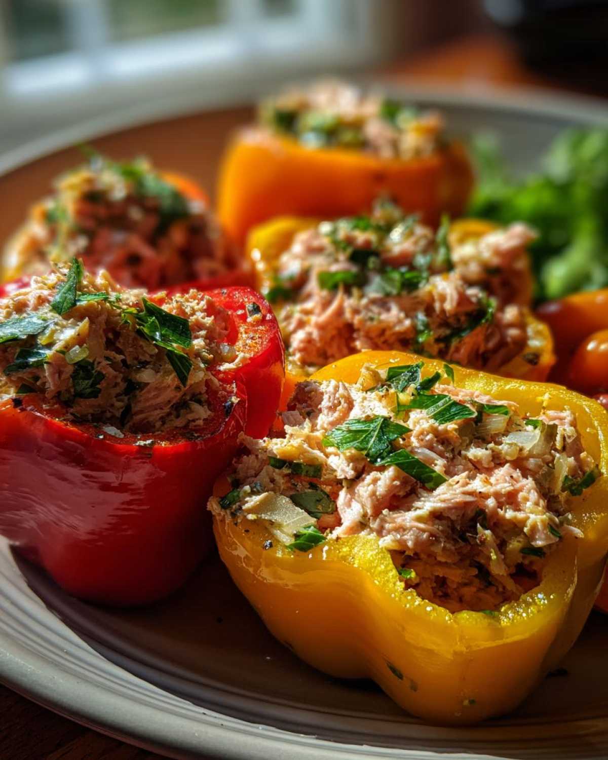 Flavorful Tuna-Stuffed Bell Peppers: 4 Easy Steps - Whisk Daily