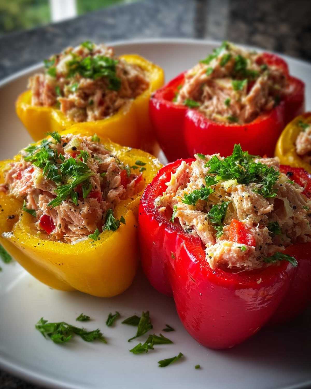 Flavorful Tuna-Stuffed Bell Peppers: 4 Easy Steps - Whisk Daily